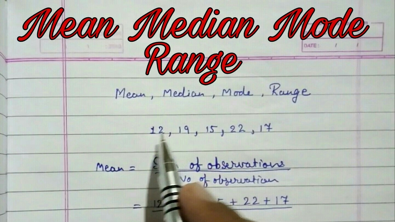 Mean median mode and range statistics - Mean, Median, Mode - Global ...