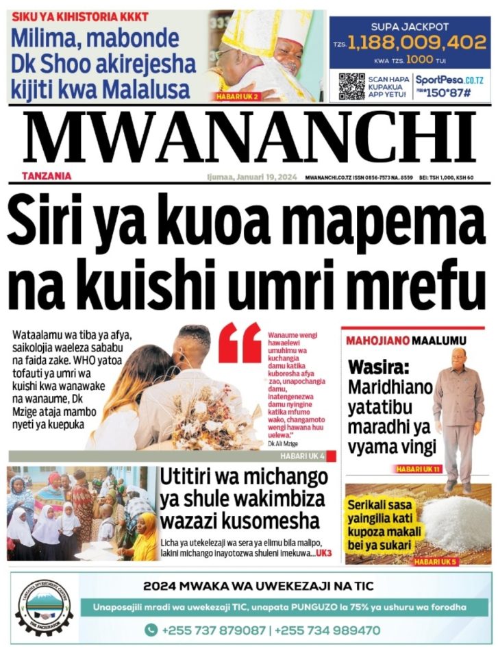 Habari Kubwa Za Magazeti Ya Tanzania Leo Ijumaa, Januari 19, 2024 ...