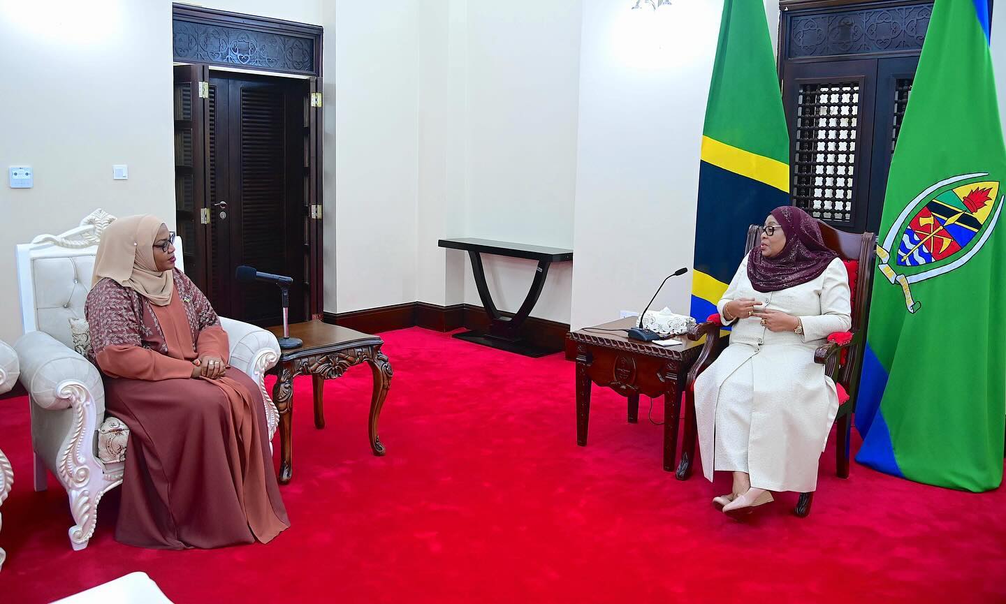 Rais Samia Aagana na Balozi wa Rwanda Nchini Ikulu Chamwino, Dodoma ...