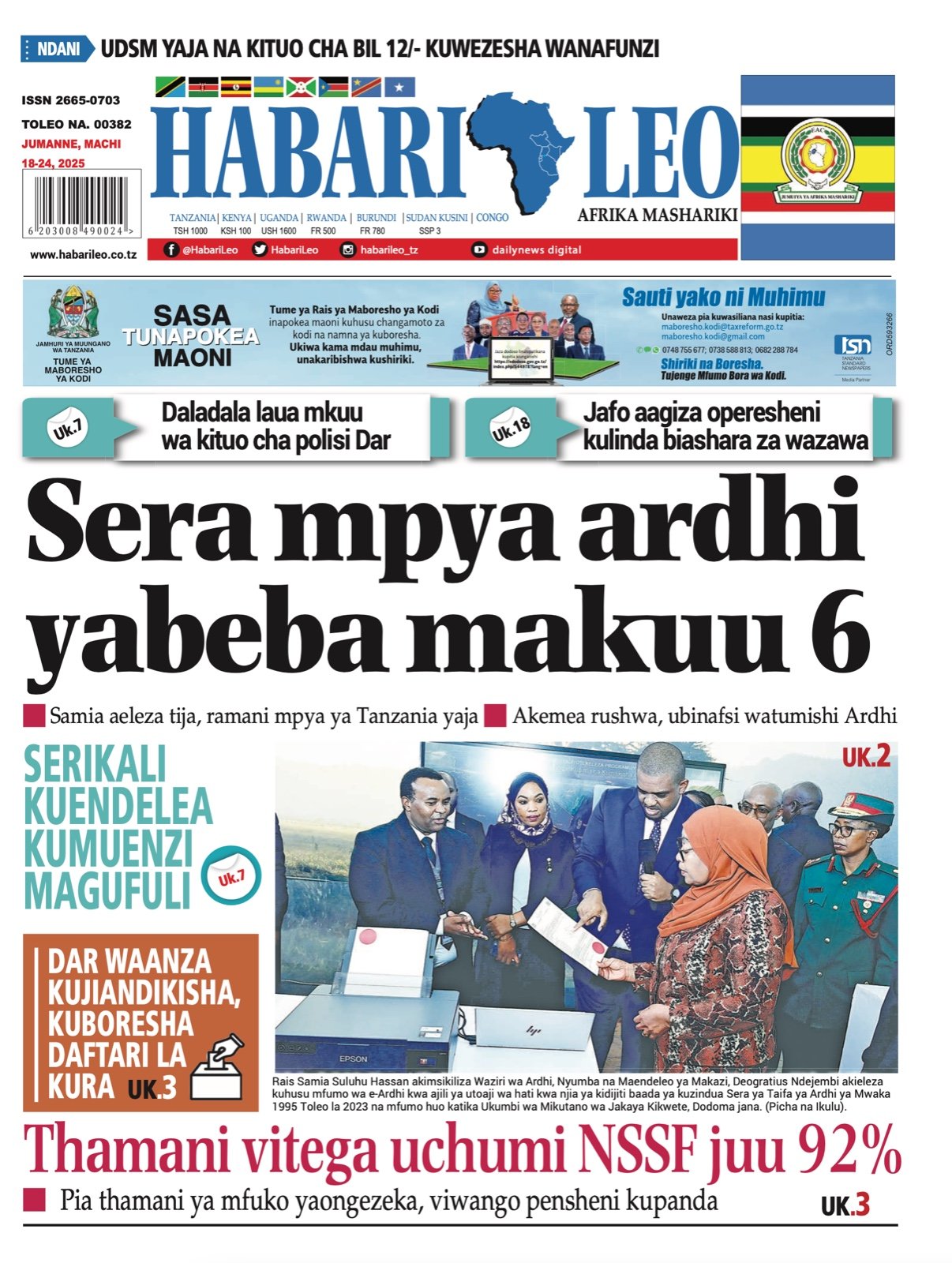 Habari kubwa za Magazeti ya Tanzania leo Machi 18, 2025 - Global Publishers